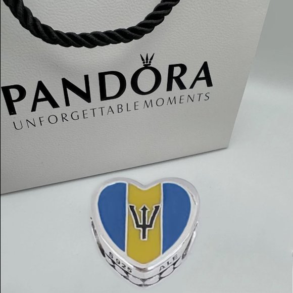 Pandora | Jewelry | Pandora Flag Of Barbados Charm I Love Barbados ...